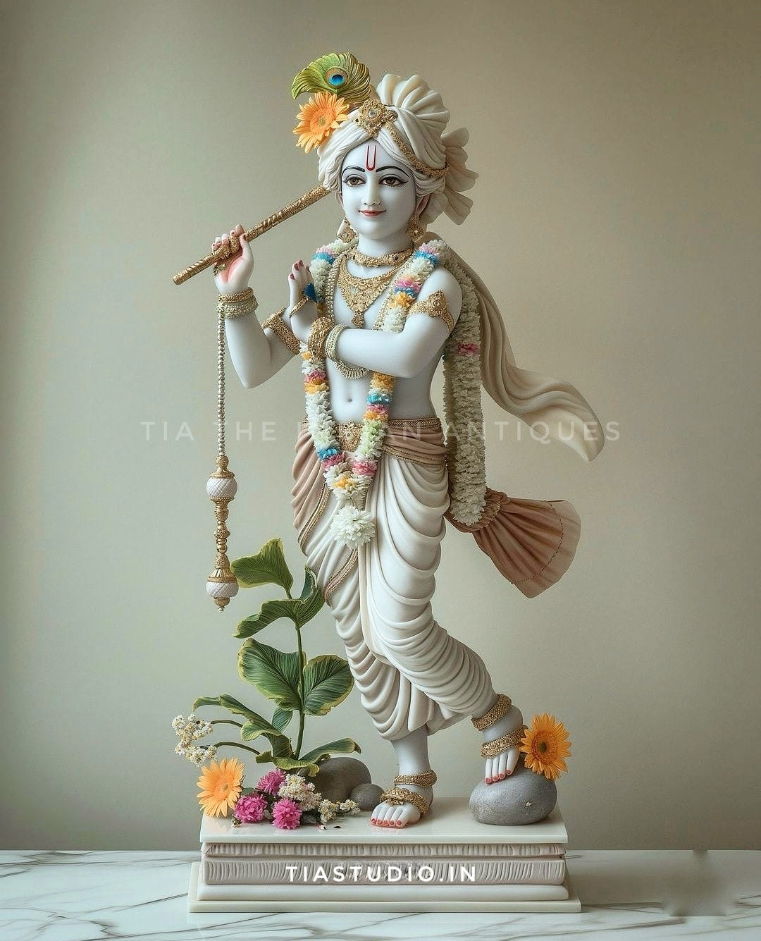 Iconic Krishna Sculpture 1.5 feet – Tia studio
